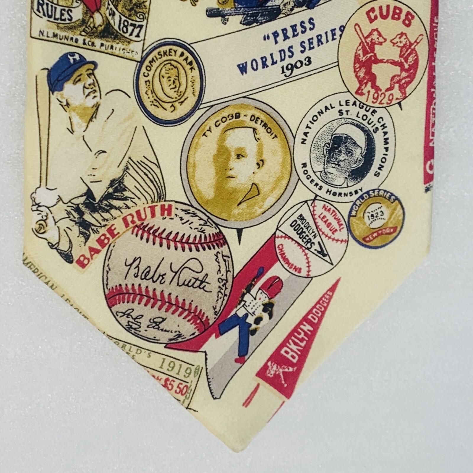 Museum Artifacts Baseball Nostalgia Men’s Tie 59” Silk - Gem