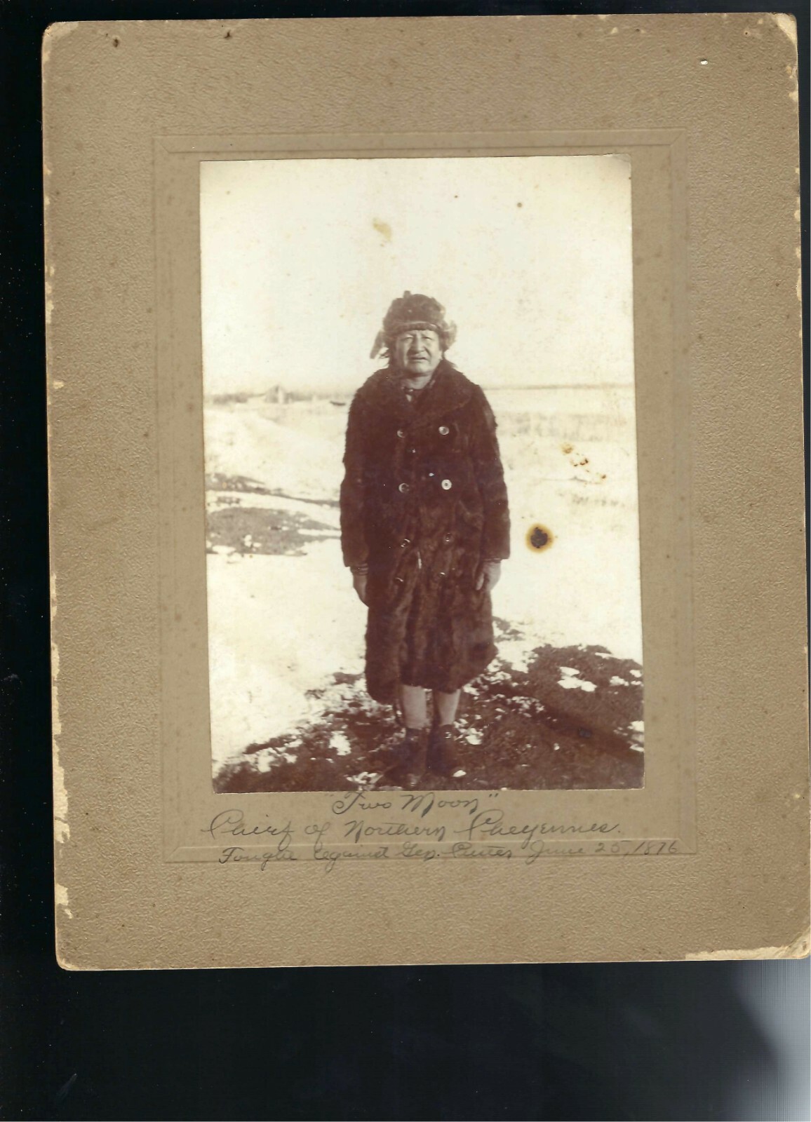 Imperial Photograph of Chief Two Moons Cheyenne Indians Little Big Horn ...