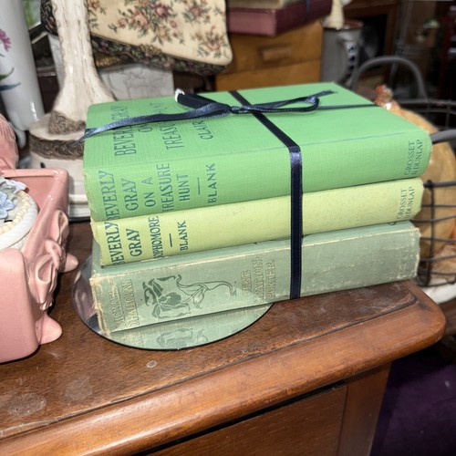 Muted Green and Gold Vintage Cloth Bound Book Stack of 3 Shabby Decor ...