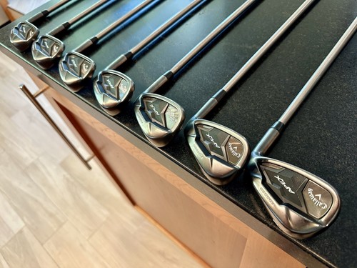 Callaway Apex Cf 19 Smoke Iron Set 5-Pw, Aw Regular Aerotech Steelfiber ...