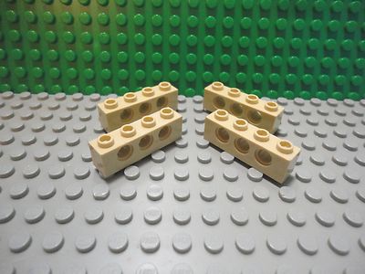 Lego 4 Tan technic 1x4 beam brick with three pin hole | eBay