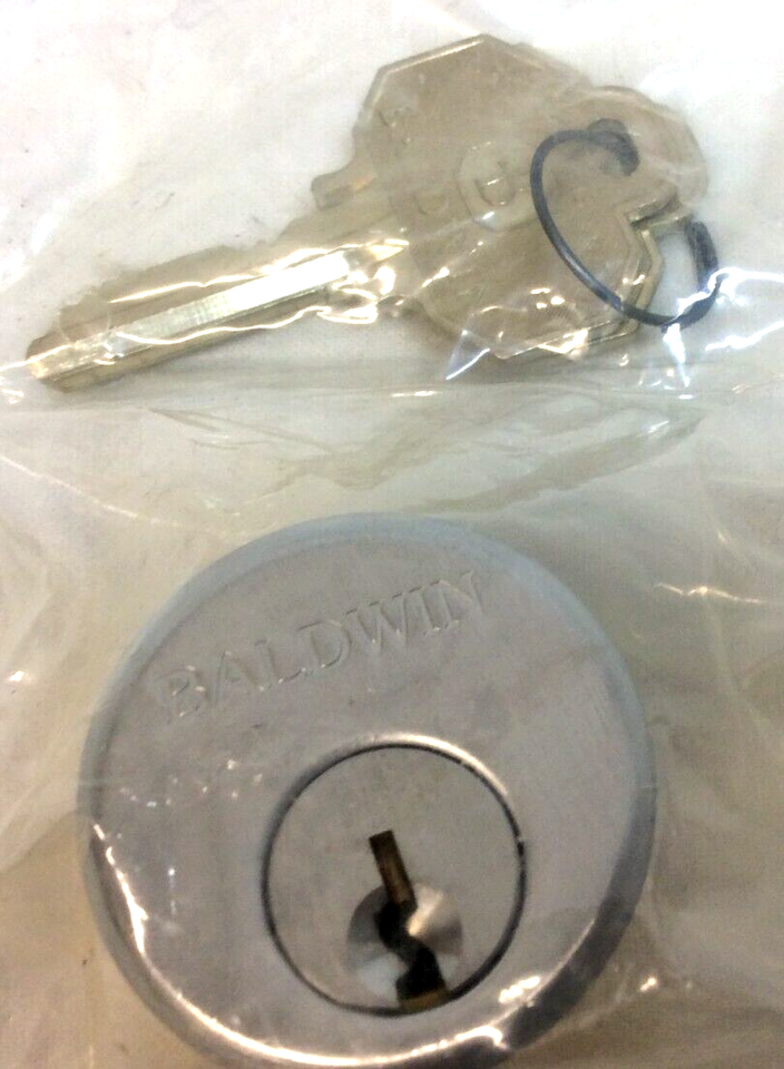 BALDWIN 1 inch Mortise Cylinder Keyway w/ 2 Keys Brushed Satin 26P ...