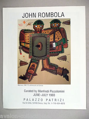 John Rombola Art Gallery Exhibit PRINT AD - 1992 ~~ Warriors | eBay