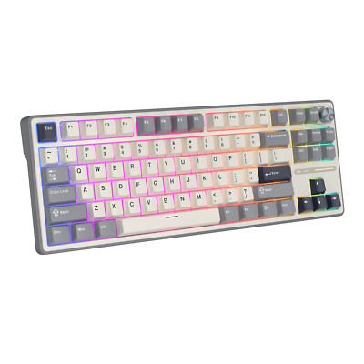 RK R87 Pro Wired Mechanical Gaming Keyboard with Hot Swappable Knob ...