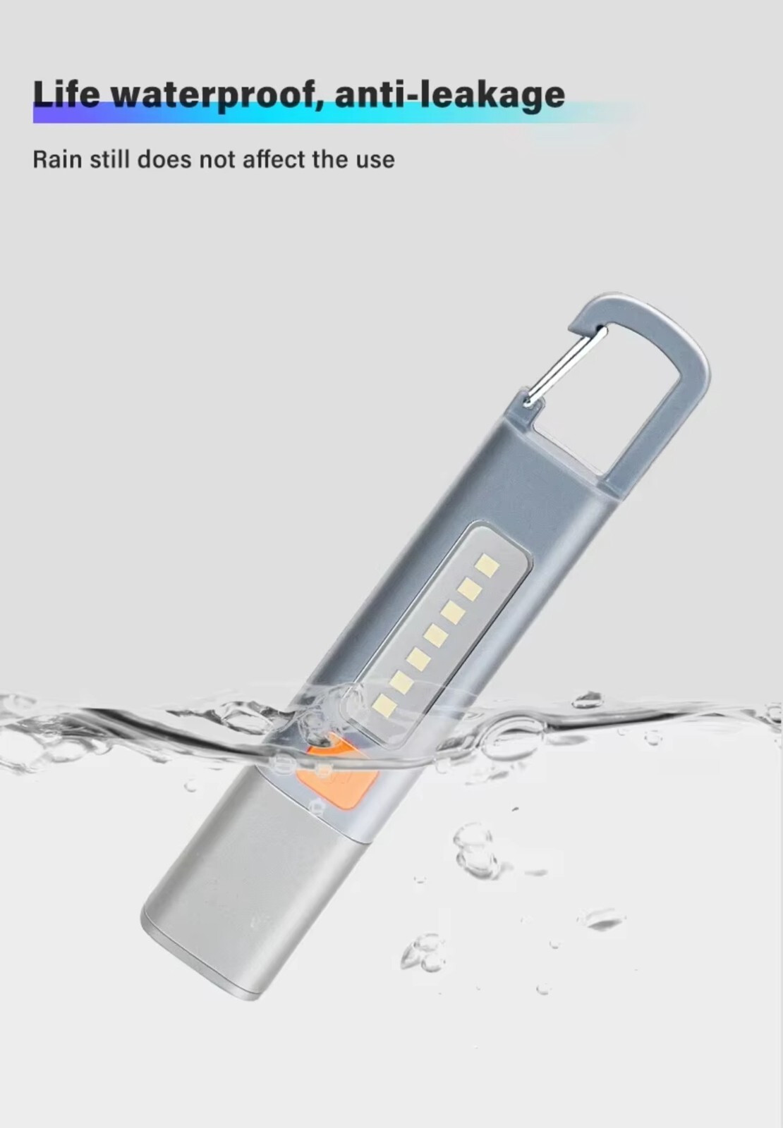 Portable LED Flashlight USB Rechargeable With Hook Zoomable Torch | eBay