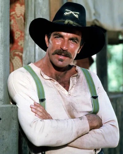 Tom Selleck The Shadow Riders 1982 Tv Movie In Union Uniform Hat 8x10 ...