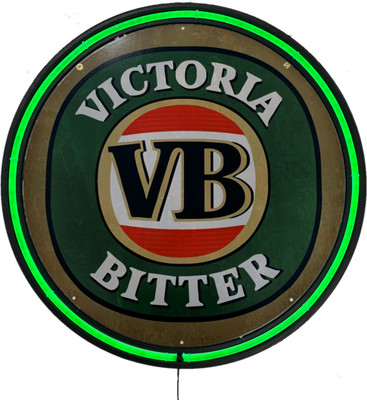 LARGE VB Victoria Bitter Beer Bar Garage Wall Light Sign Green Neon | eBay