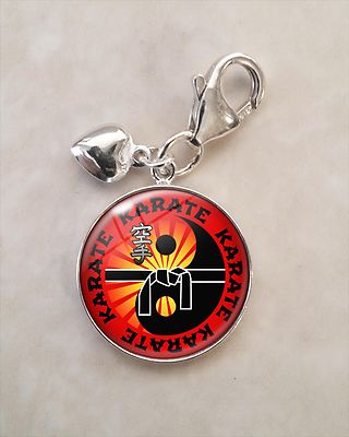 925 Sterling Silver Charm Karate Martial Arts MMA | eBay