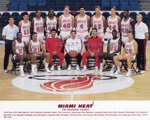1988-89 MIAMI HEAT INAUGURAL FIRST TEAM NBA BASKETBALL 8X10 PHOTO | eBay