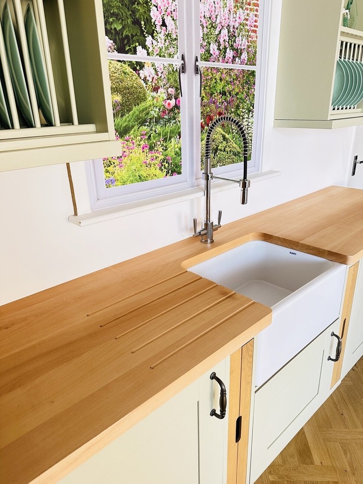 FULL STAVE PRIME BEECH KITCHEN WORKTOP SOLID, TIMBER, REAL WOOD WORKTOPS, TABLES | eBay UK