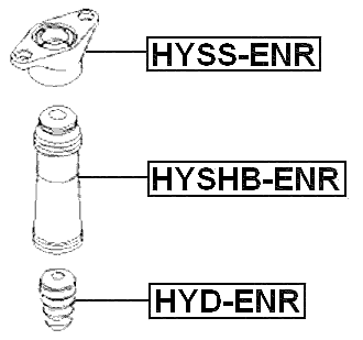 HYSS-ENR Febest REAR SHOCK ABSORBER MOUNTING 55330-1H000, 55330-2H000 ...