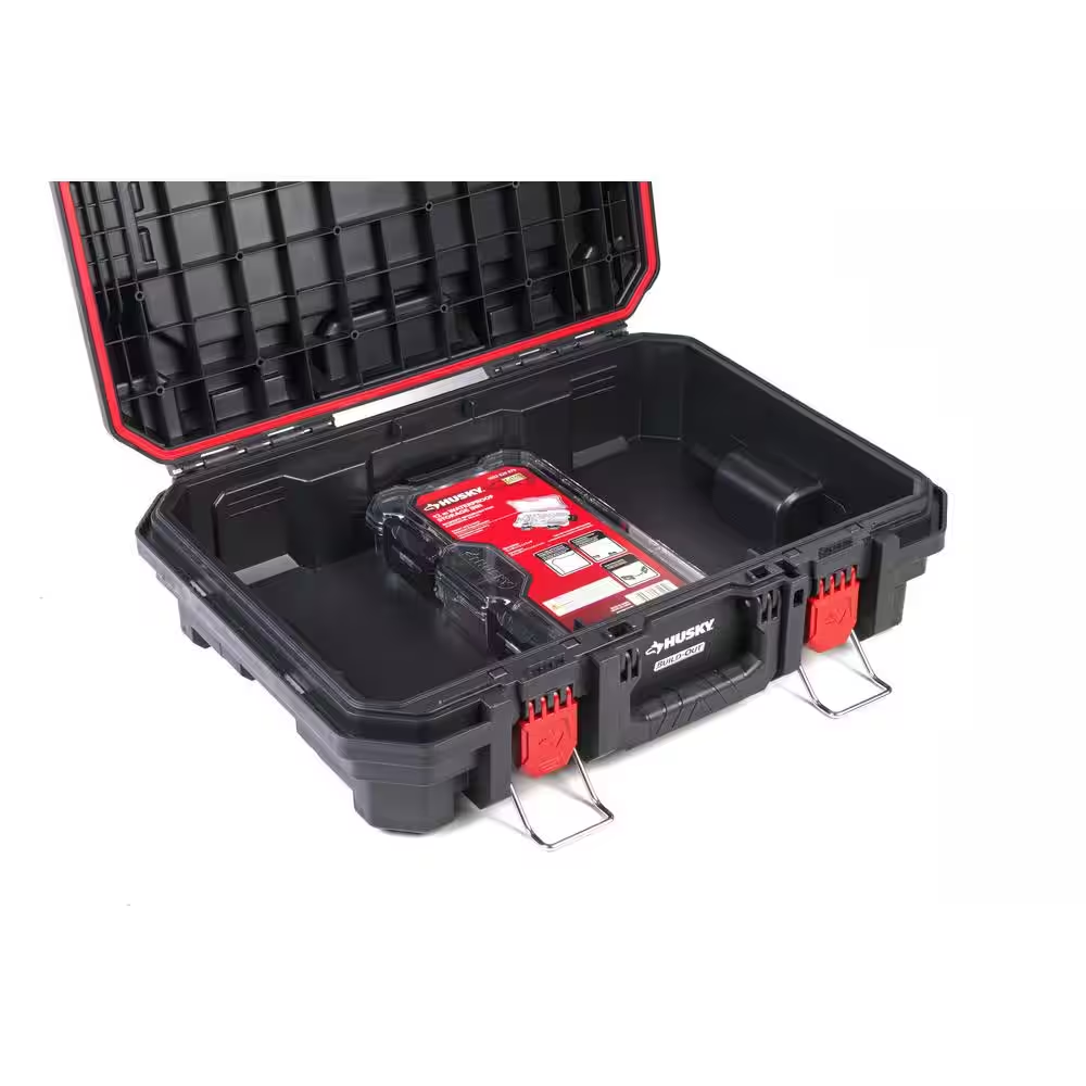 Husky 12 inch 9-Compartment Waterproof Storage Bin Small Parts ...