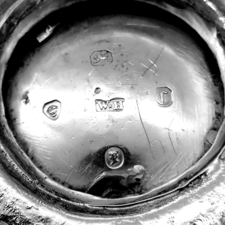 Victorian Ornate Tea Pot Sterling Silver 1838 William Hewitt London ...