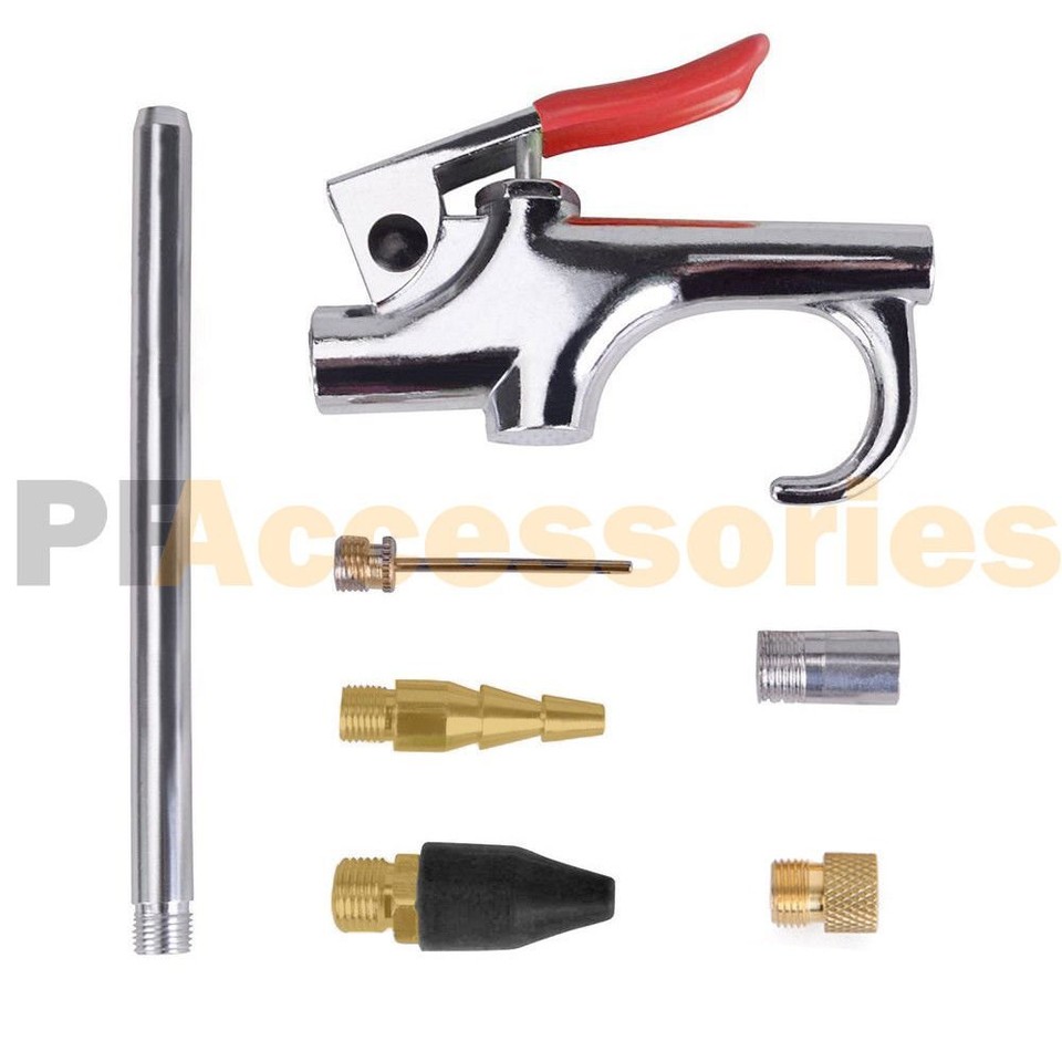 7 Pcs Air Compressor Blow Gun Nozzle Tip Needle Inflation Blower ...