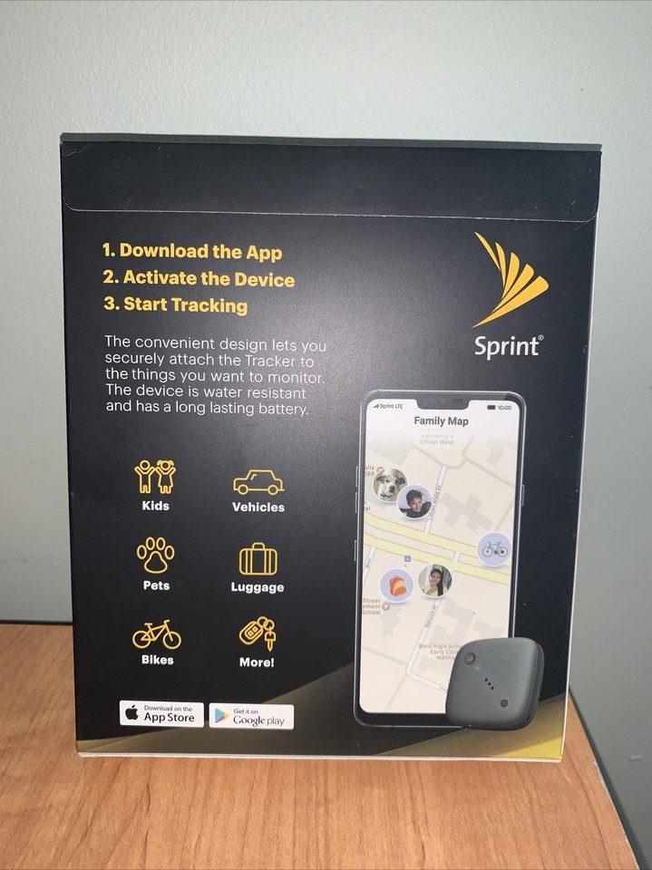 Sprint CP311ATRBLK Tracker + Safe & Found Tracking Device NEW in Box | eBay