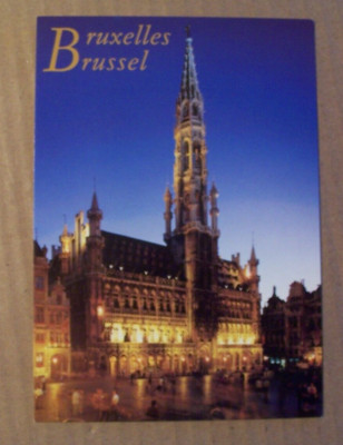 VINTAGE POSTCARD BRUXELLES BRUSSEL MARKET PLACE TOWN HALL | eBay
