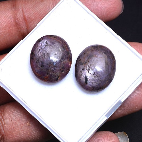 2 Pcs Natural Ruby Unheated/Untreated Oval Cabochon Huge Gemstones Lot ...