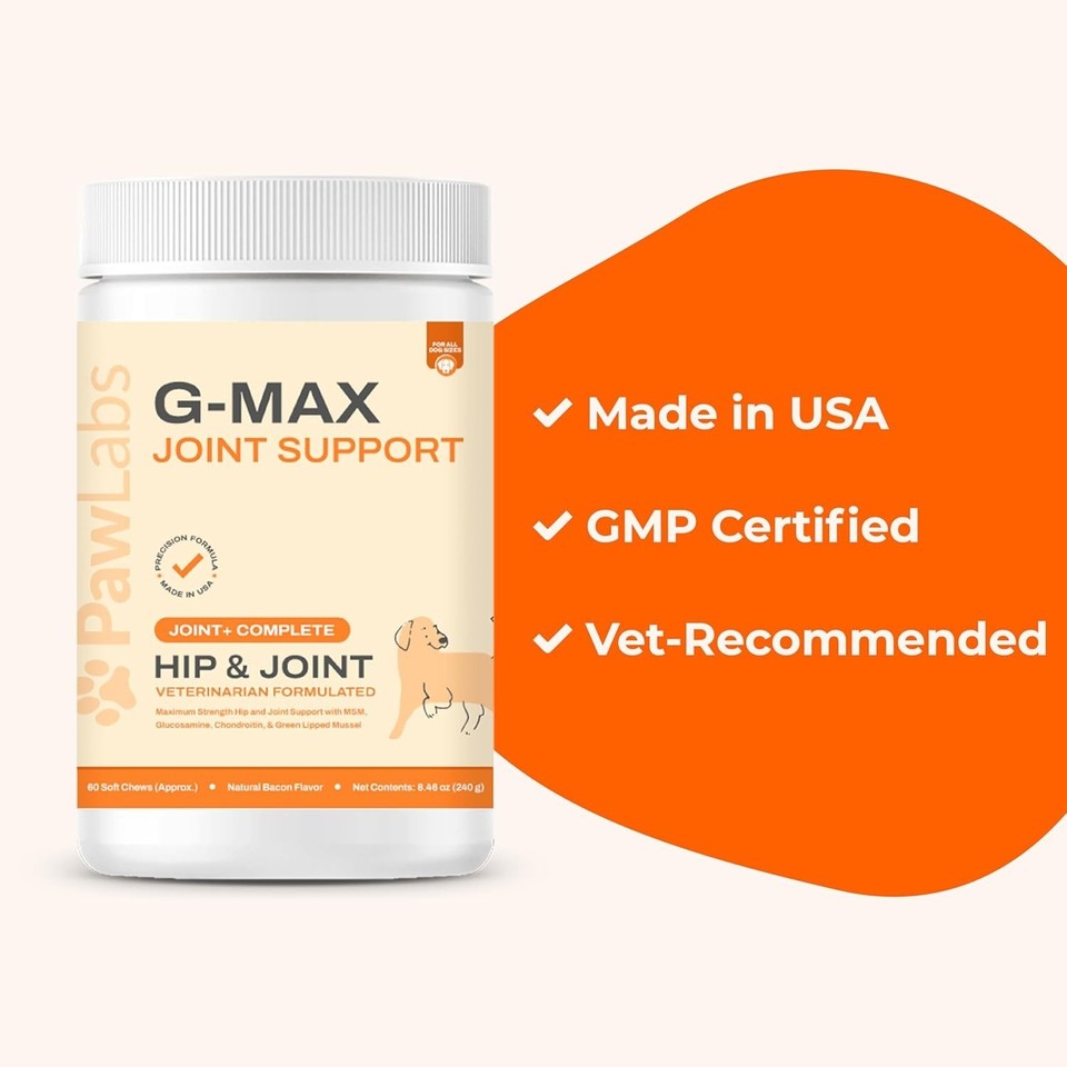 G-Max Joint Support for Dogs - Maximum Strength Hip & Joint Supplement ...