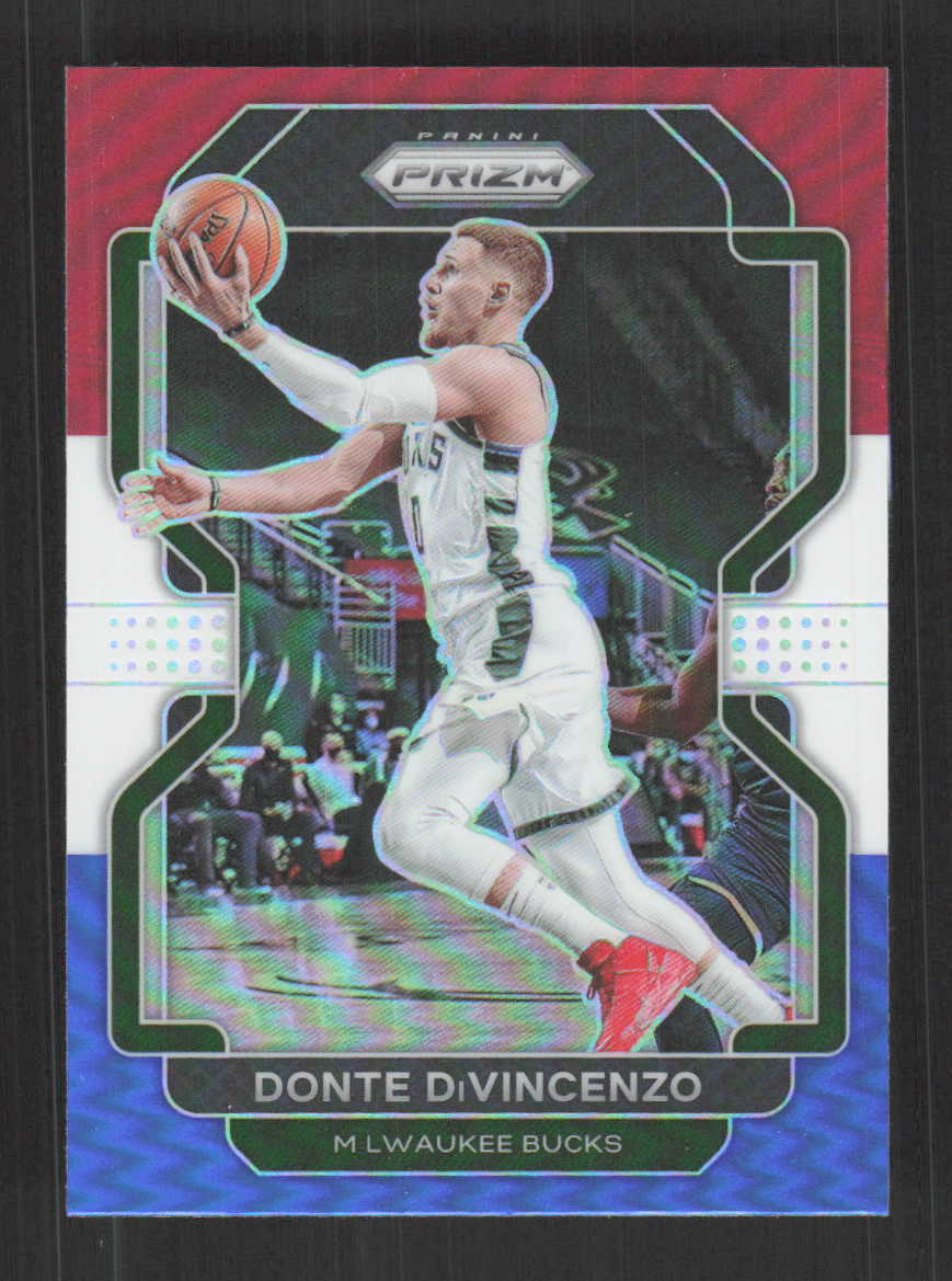 Donte DiVincenzo 2021 Panini Prizm Red White and Blue Milwaukee Bucks ...