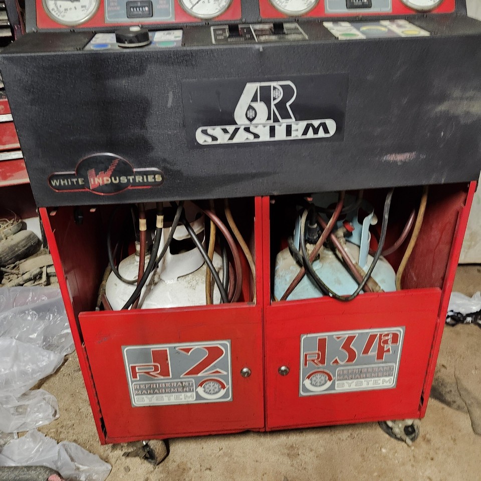 AIR CONDITIONING A/C MACHINE AUTOMOTIVE WHITE INDUSTRIES 6R SYSTEM R134 ...