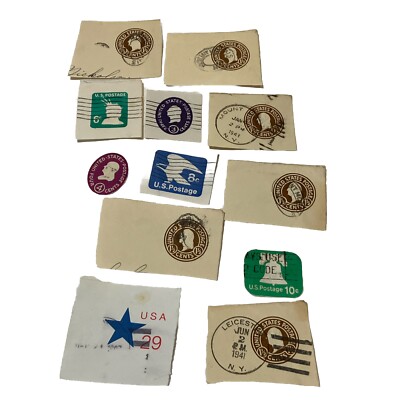 N.Y US Cut Square Stamp Mint LOT 12 Assorted U.S. Postage 1941 Rare ...