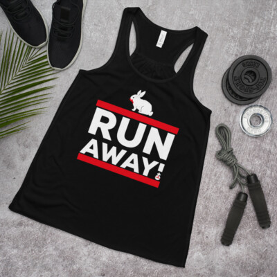Monty Python Killer Rabbit Run Away Women's Flowy Racerback Tank, Funny ...