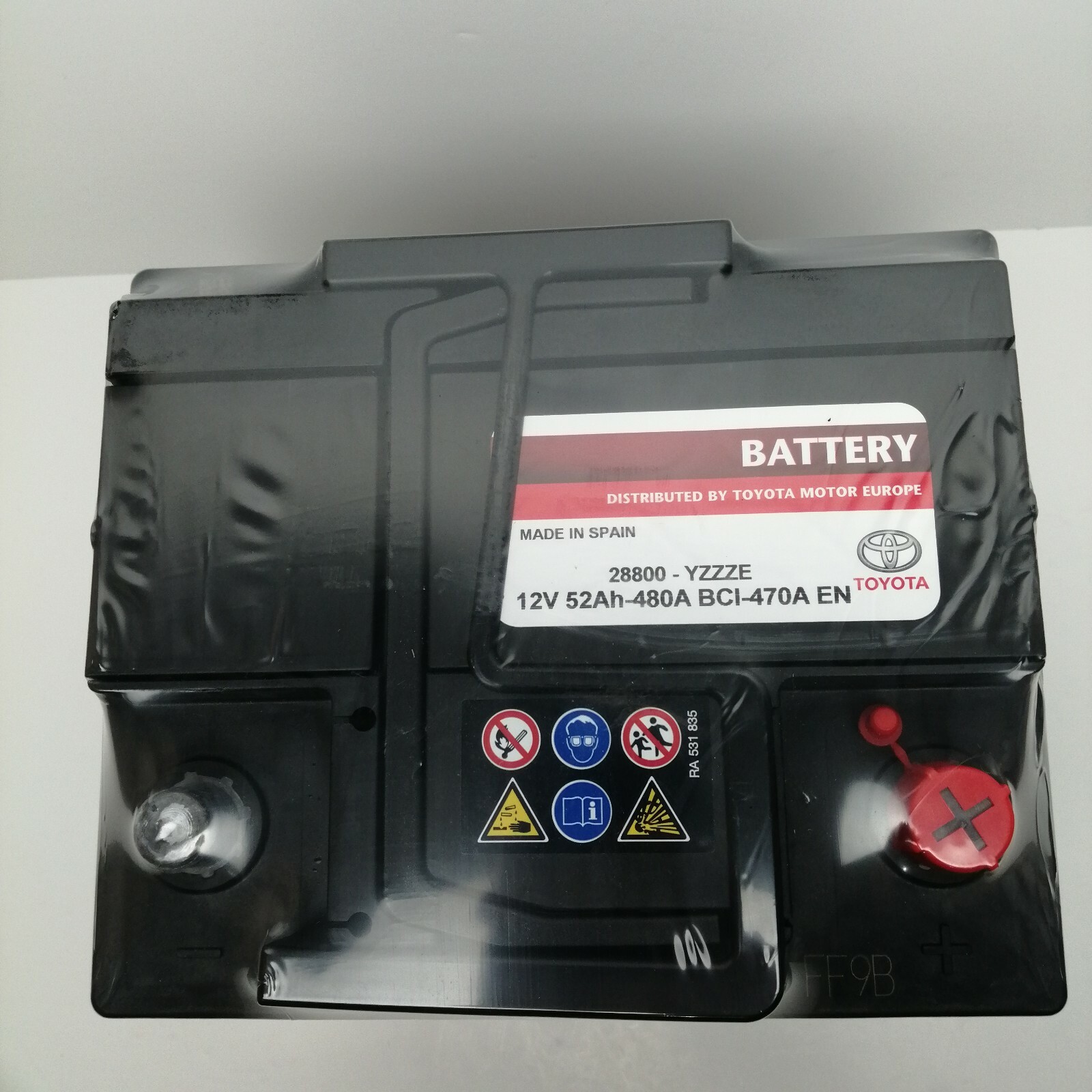 Genuine toyota 52AH 12V Battery fits Prius ZVW50 ZVW52 also fits C-HR ...