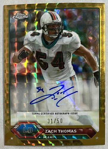2023 Topps Composite Zach Thomas Topps Chrome Gold Geometric Refractor ...