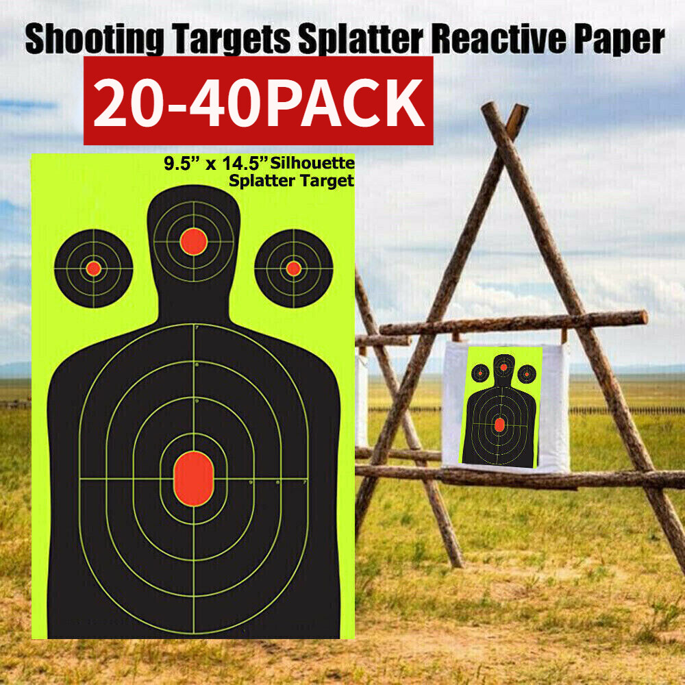 Shooting Targets Reactive Splatter Range Paper Target Gun Shoot Rifle 2 ...