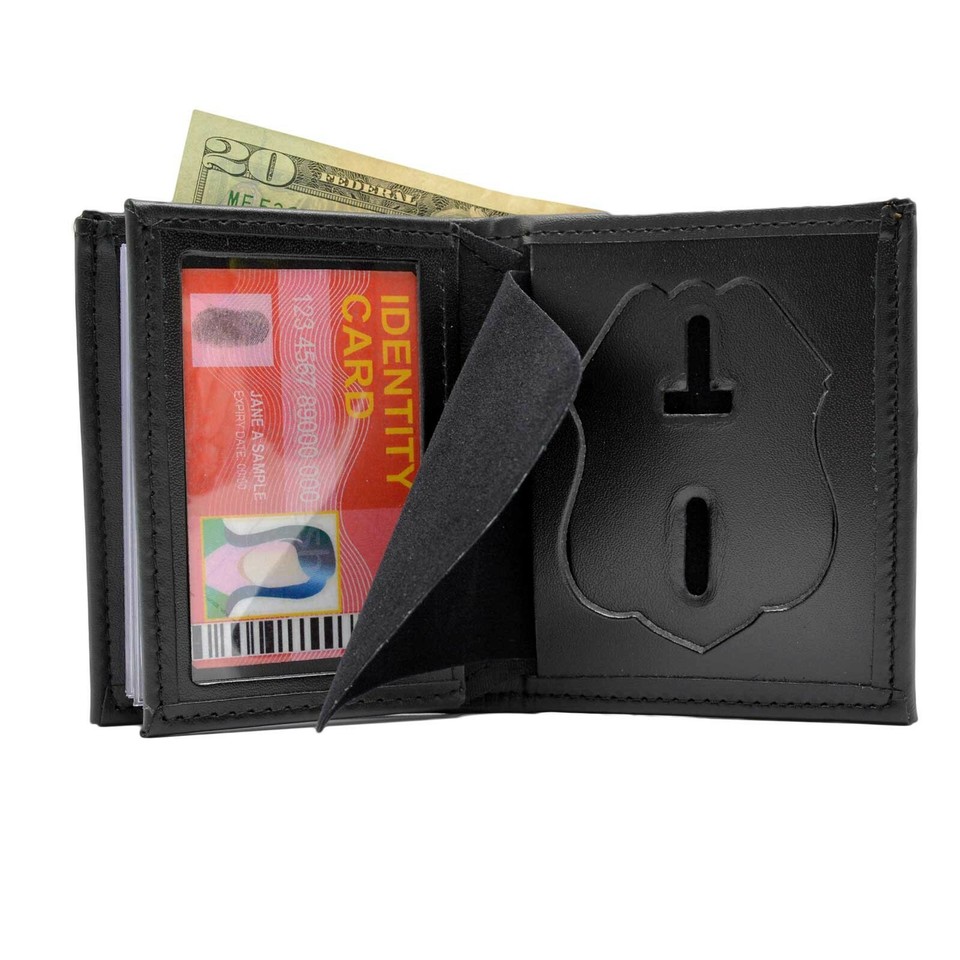 Perfect Fit Custom Badge Wallet Police Corrections Bifold Leather Many ...