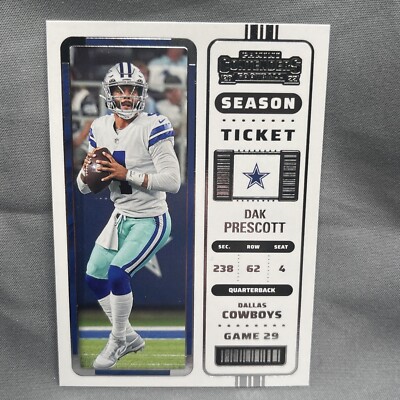 2022 Panini Contenders Football Base Season Ticket Dak Prescott #27 | eBay