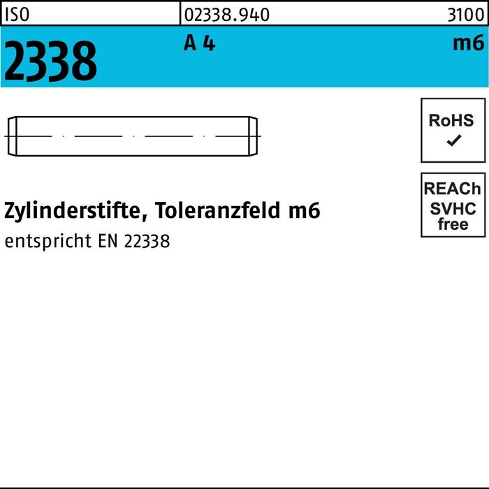 200er PACK(Stk) Zylinderstift 4 m6 x 24 ISO 2338 A 4 | eBay