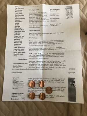 Bent Coin~Magic Trick~ Unusual~ Super Strength~Real Coins~Bar Bet ...