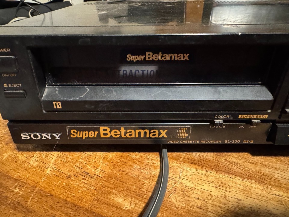 Sony SL-330 Super BetaMax Video Cassette Recorder READ No Remote SOLD ...