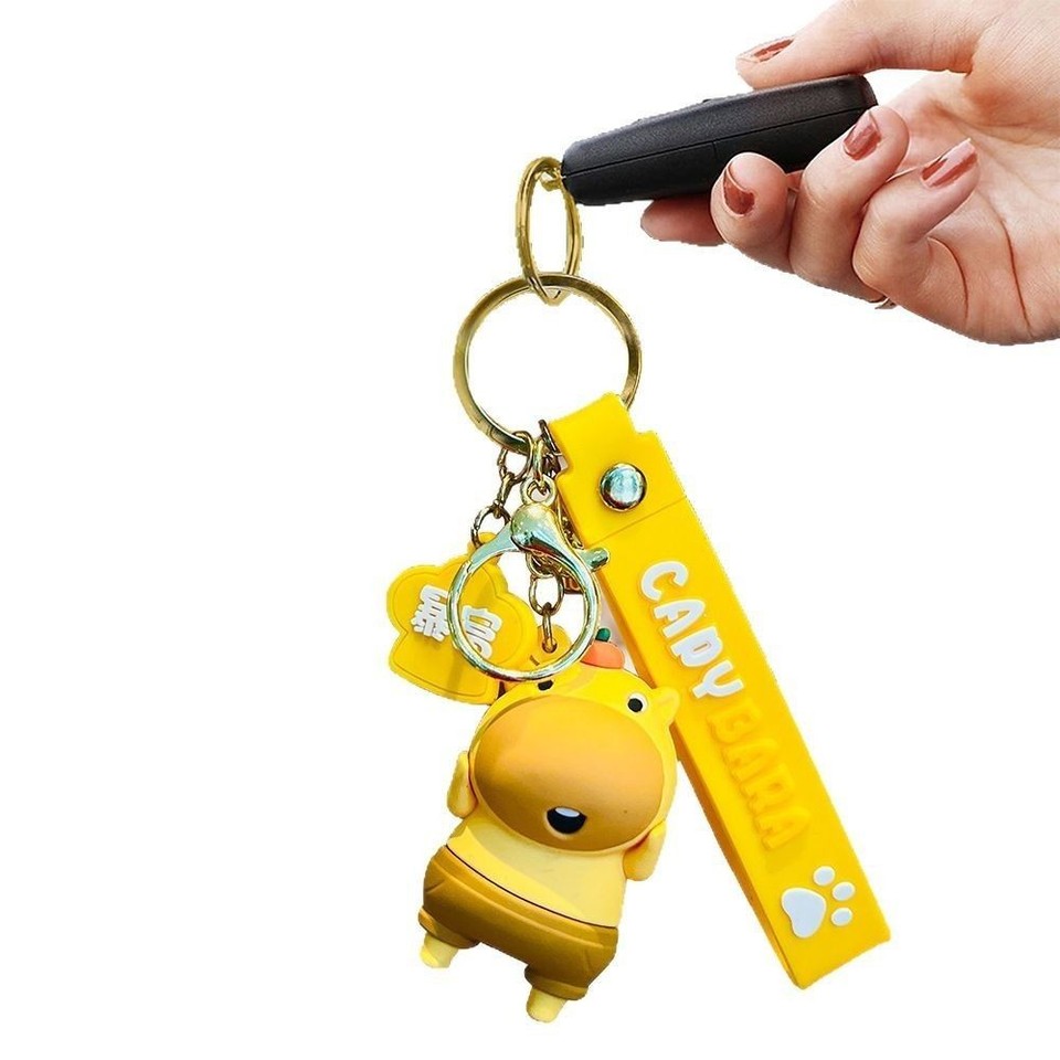 DIY Capybara PVC Doll Portable Cartoon Doll Keychain Capybara Lulu ...
