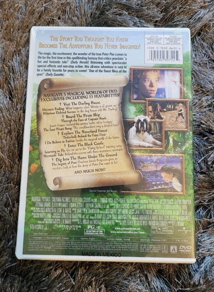 Peter Pan DVD 2003 Widescreen Region 1 Jason Isaacs Universal Studios ...