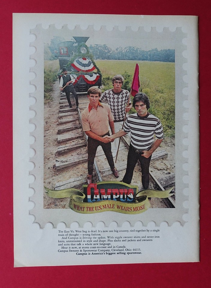 1970 Nine Flags Shaving Cologne / Campus Sportswear Color AD | eBay