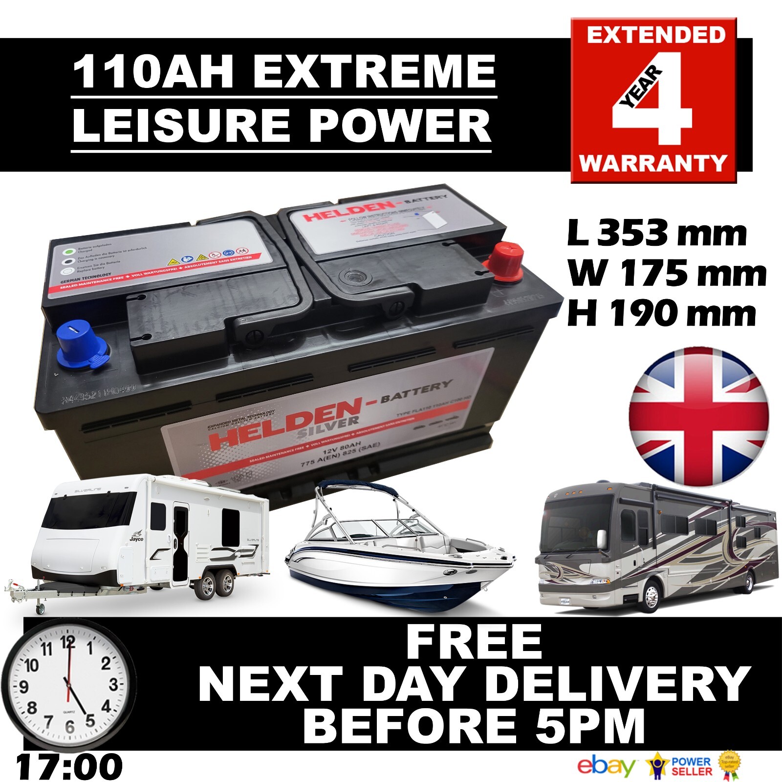 Probat 12V 110AH Deep Cycle Leisure Battery for sale online | eBay