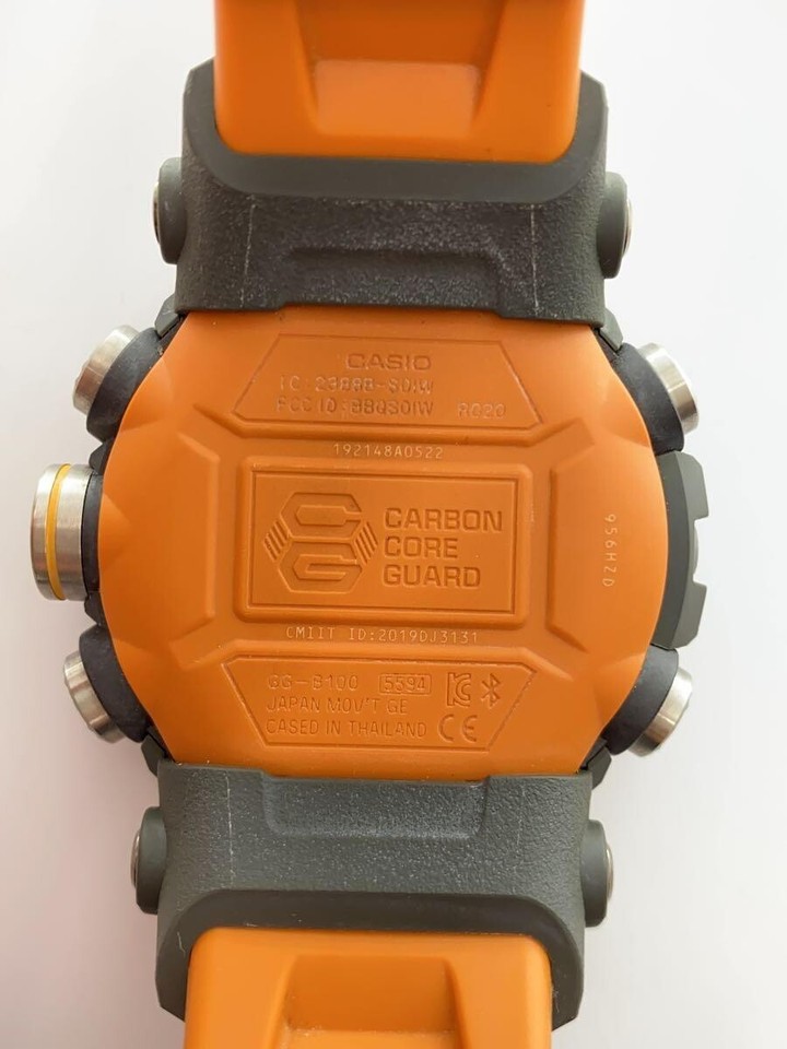 CASIO G-SHOCK GG-B100-1A9JF Black/Orange Resin Quartz Digital Analog ...