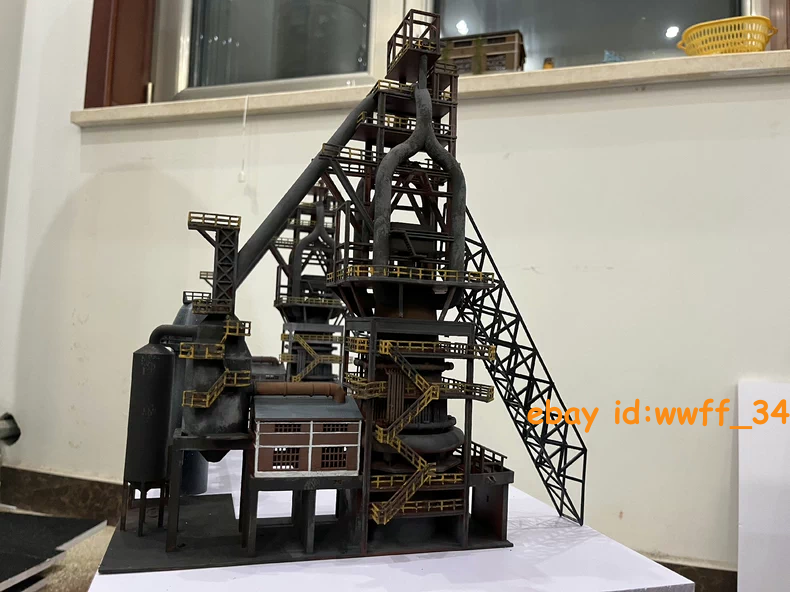 N Scale 1/160 Large Steel Plant Model Blast Furnace Model Building ...