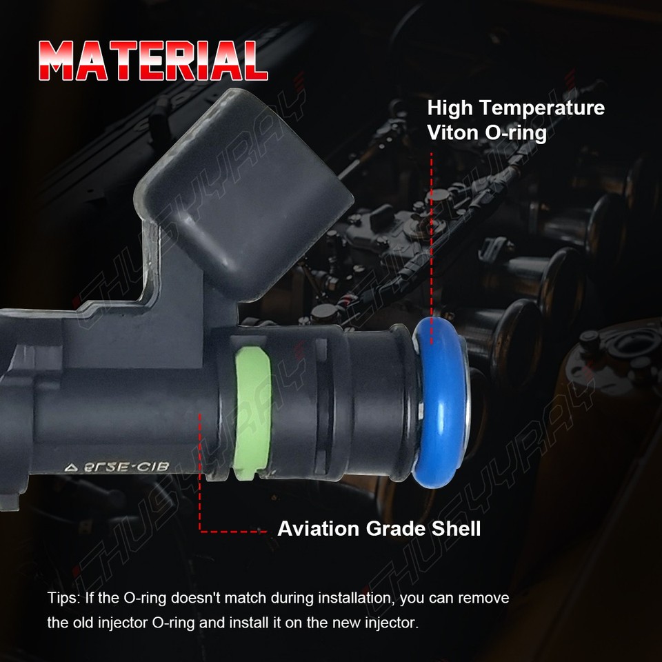 Set of 6 High Quality New Fuel Injectors 0280158055 For 2010 Ford ...