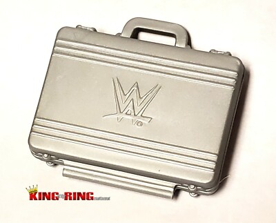 WWE Mattel Elite SILVER BRIEFCASE Wrestling Figure Toy Accessories MITB ...