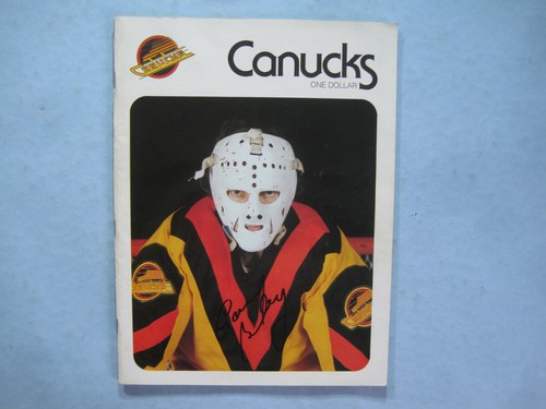 1978/79 VANCOUVER CANUCKS TORONTO MAPLE LEAF PROGRAM GARY BROMLEY AUTO ...