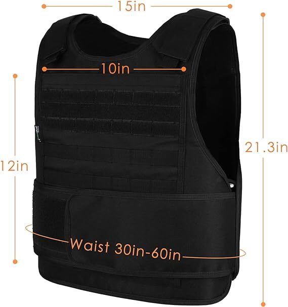 Tactical Vest for Men, Security Police Fbi Airsoft Vest Adjustable ...