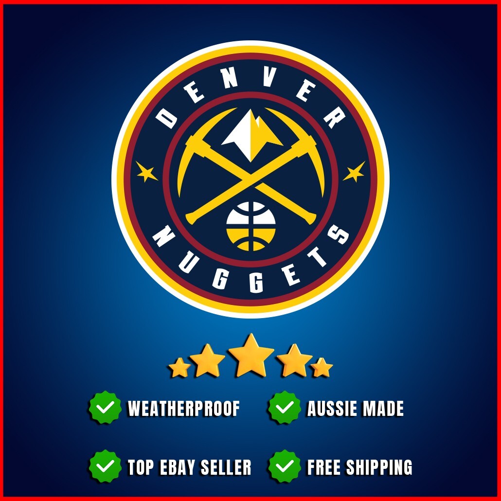 Denver Nuggets NBA Team Sticker For Laptop Car Ute 4x4 Mancave Window ...