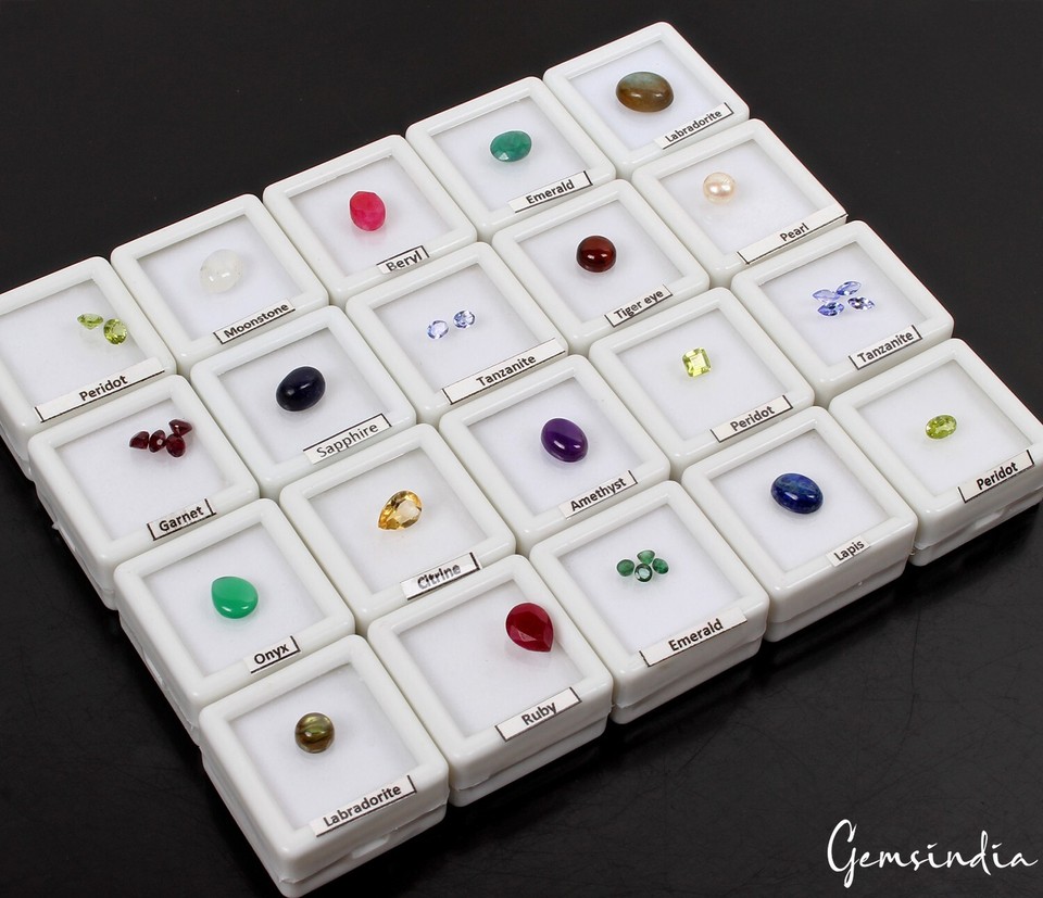 31 Pcs Estate Genuine Semi Precious Loose Mix Cut Multi Gemstones Lot ...