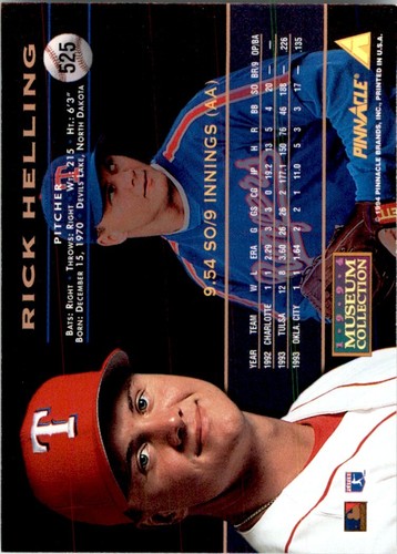 1994 Pinnacle - Museum Collection #525 Rick Helling for sale online | eBay
