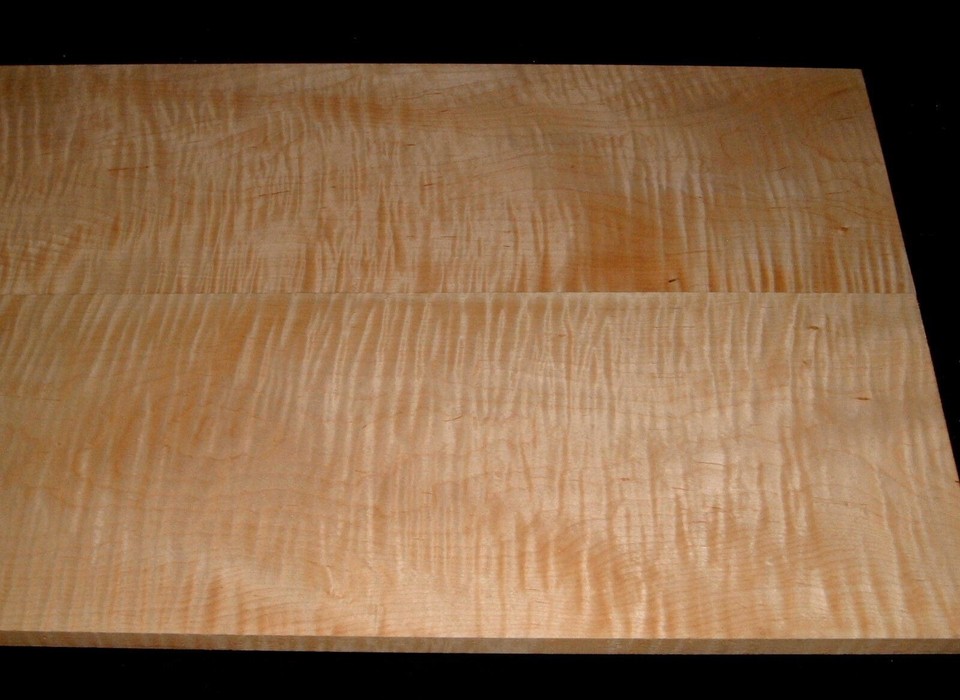 2 BDS 3/4"x9-3/4"x41" M2503-243 Curly Tiger Maple Lumber Wood LUTHIER ...