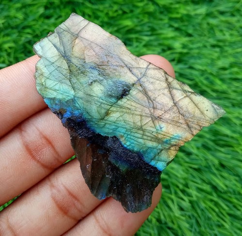 1 Pcs Superb Natural Multi Labradorite Cabochon Loose Gemstone Slab ...