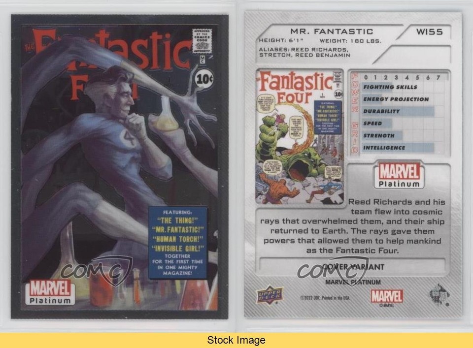 2023 Upper Deck Marvel Platinum Cover Variant Mr Fantastic #WI55 READ ...